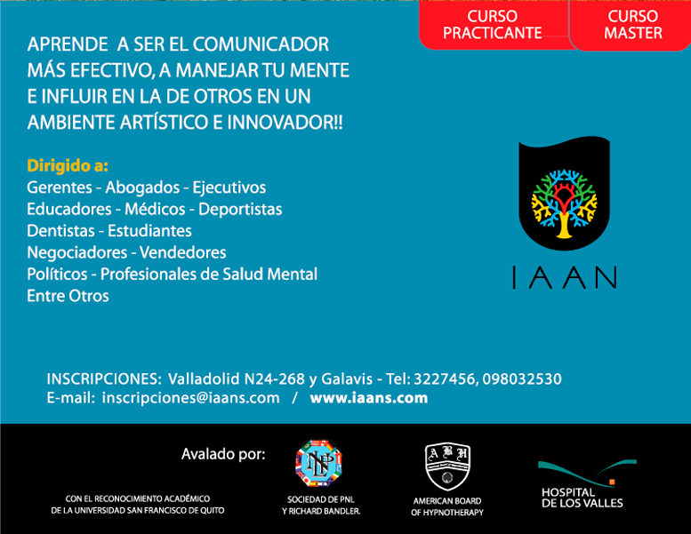 Un evento unico: PNL e Hipnosis - IAAN - International Academy for The ...